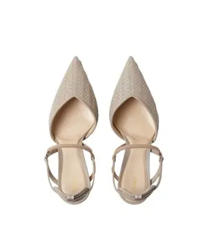 Fendi Very Colibri Dove Leather High-heeled Slingbacks