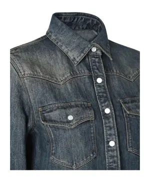 Fendi Washed Denim Midi Shirt Dress