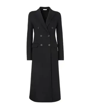 Fendi Wool Double Fabric Coat - Black