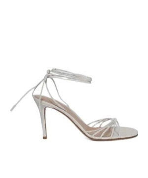 GIANVITO ROSSI Gwyneth Leather Lace-up Stiletto Sandals