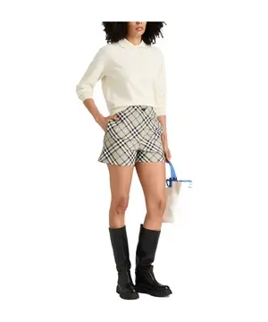 Burberry Printed Plaid Shorts