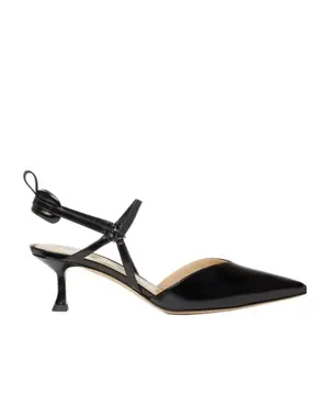 Fendi Very Colibrì Slingback Kitten Heels - Black