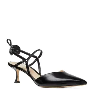 Fendi Very Colibrì Slingback Kitten Heels - Black