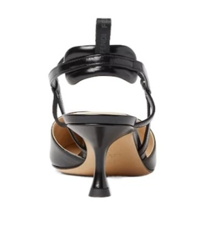 Fendi Very Colibrì Slingback Kitten Heels - Black