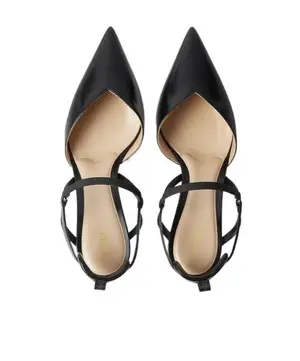 Fendi Very Colibrì Slingback Kitten Heels - Black