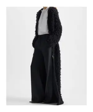 Fendi Long-pile Mohair And Wool Coat