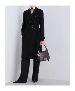 Fendi Wool Double-breasted Trench Coat