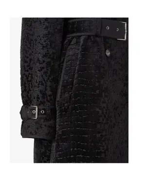 Fendi Animalia Velvet Trench Coat
