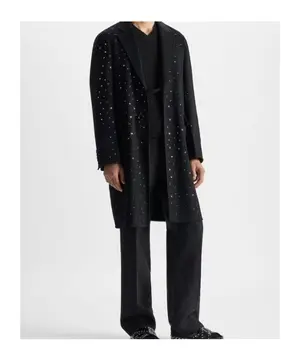 Fendi Wool Coat With Mirrors