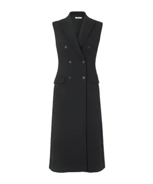Fendi Sleeveless Double-breasted Cady Dress