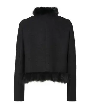 Fendi Jacket Wool And Fox Fur Blouson