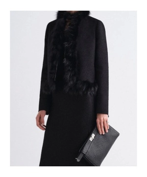 Fendi Jacket Wool And Fox Fur Blouson