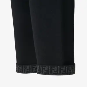 Fendi Ff Zucca Cashmere Trousers - Black