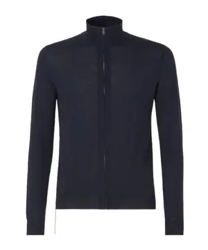 Fendi Navy Wool Cardigan - Blue