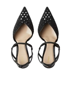 Fendi Organza High-heeled Slingback Pumps