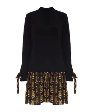 La DoubleJ Sporty Graphic-print Layered Minidress