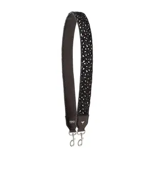 Fendi Leather Laser-cut Mirror Shoulder Strap