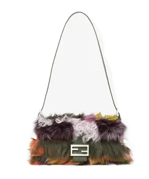 Fendi Baguette 26424 Shearling Bag