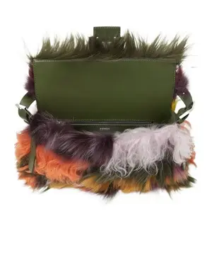 Fendi Baguette 26424 Shearling Bag