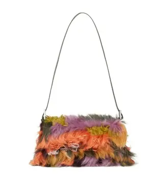 Fendi Baguette 26424 Shearling Bag