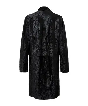 Fendi Cavallino-effect Leather Overcoat