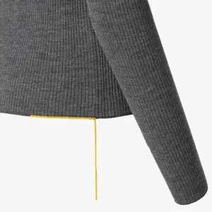 Fendi Melange Ribbed Wool Cardigan