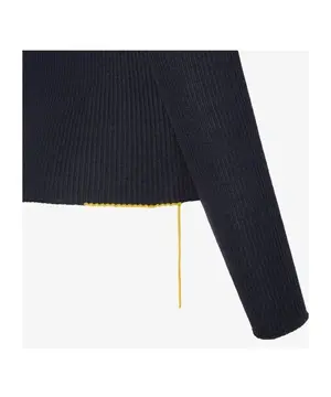 Fendi Navy Wool Ribbed Sweater