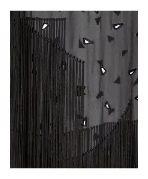 Fendi Silk Dress With Mirrors And Fringes