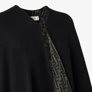 Fendi Ff Zucca Wool And Cashmere Poncho