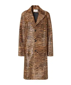 Fendi Tiger-print Hair-on Leather Coat - Multicolour