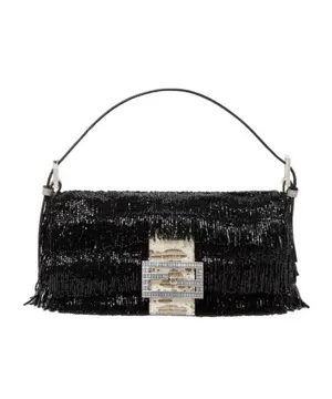 Fendi Baguette 26424 Re Edition Bag With Bead Fringes