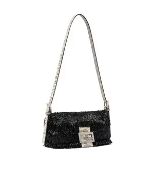Fendi Baguette 26424 Re Edition Bag With Bead Fringes
