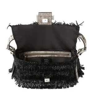 Fendi Baguette 26424 Re Edition Bag With Bead Fringes