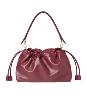 Fendi Baguette Soft Large Nappa Leather Bag - Dark Red