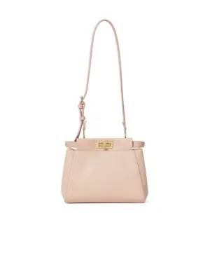 Fendi My Peekaboo Xs Beige Leather Bag - Pink