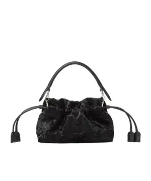 Fendi Baguette Soft Small Pony-effect Leather Mini-bag - Black