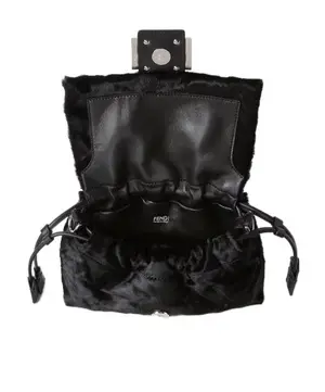 Fendi Baguette Soft Small Pony-effect Leather Mini-bag - Black