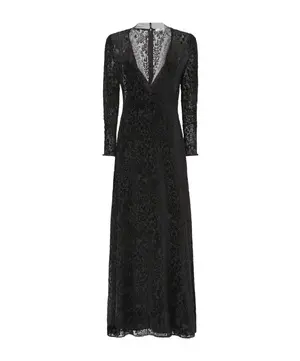 Fendi Millefiori Devoré Velvet Maxi Dress