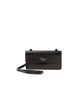 Fendi Peekaboo Wallet With Strap - Black