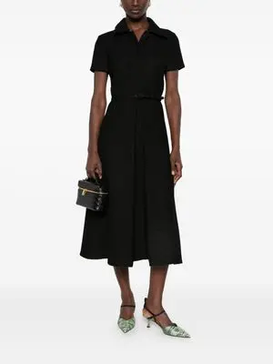 Fendi Bouclé Wool Maxi Dress - Black