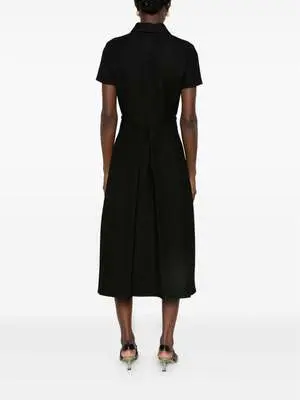 Fendi Bouclé Wool Maxi Dress - Black