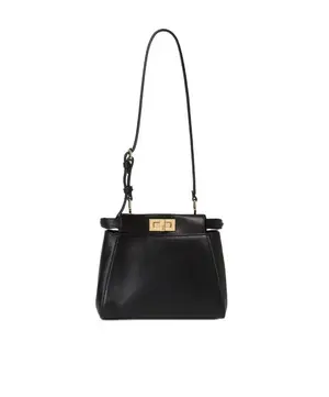Fendi My Peekaboo Xs Leather Bag - Black