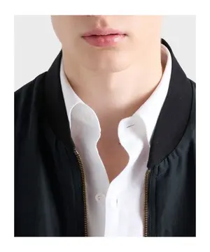 Prada Silk Bomber Jacket - Black