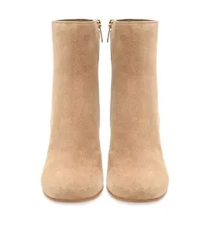 GIANVITO ROSSI Suede Round Toe Ankle Boots