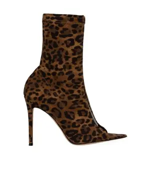 GIANVITO ROSSI Hiroko Leopard Print Ankle Boots