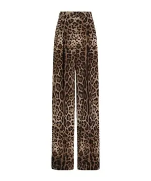 Dolce & Gabbana Leopard Wool Trousers