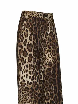 Dolce & Gabbana Leopard Wool Trousers