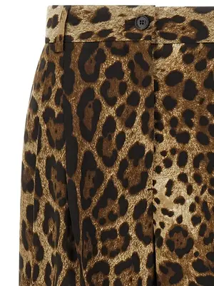 Dolce & Gabbana Leopard Wool Trousers