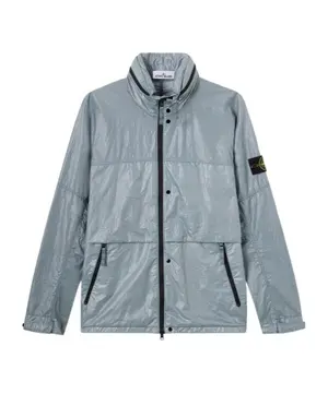 Stone Island Hooded Jacket With Water-resistant Membrane - Ash Grey