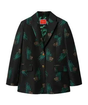 La DoubleJ Floral Print Buttoned Blazer